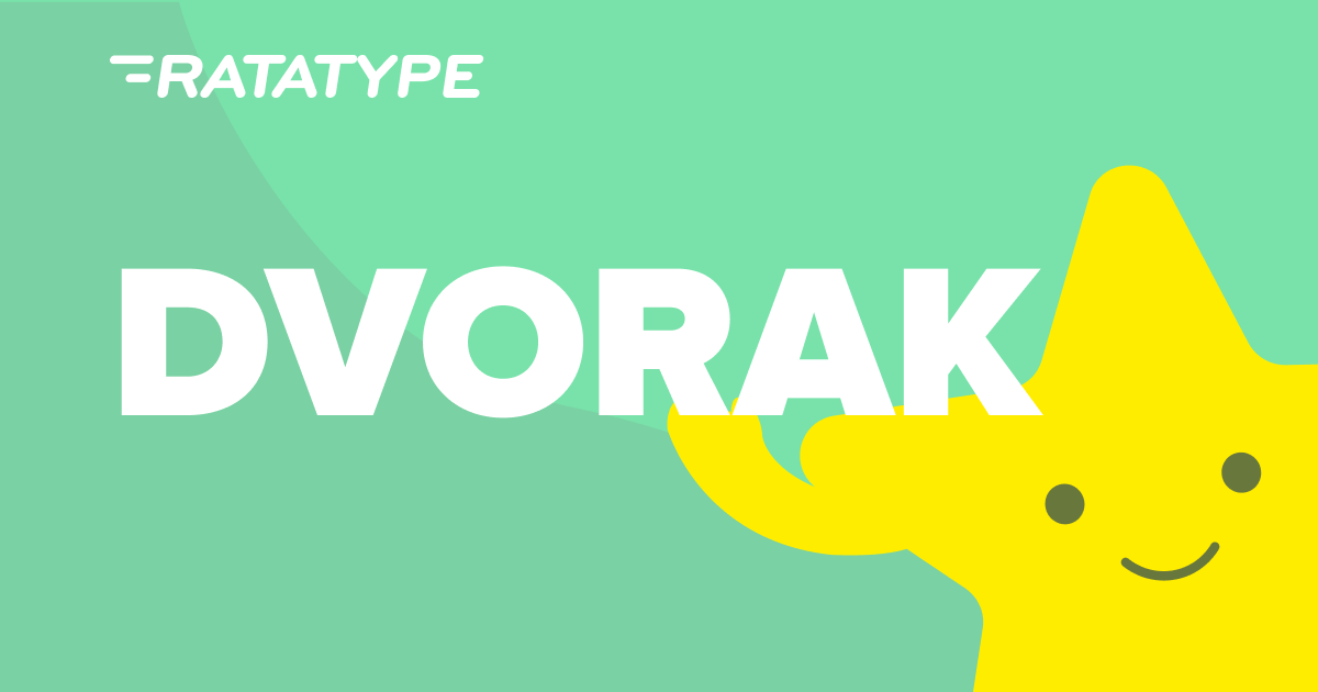 Curso de mecanografía con disposición Dvorak en inglés — Ratatype